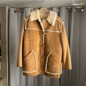Source Unknown | Jackets & Coats | 96s Shearling Suede Barn Coat | Poshmark